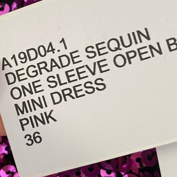 HALPERN | Dresses | Halpern Pink Dgrad Sequin Singleshoulder Fit And ...
